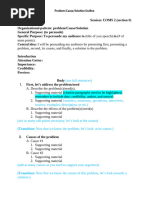 Problem-Cause-Solution Speech Outline | PDF