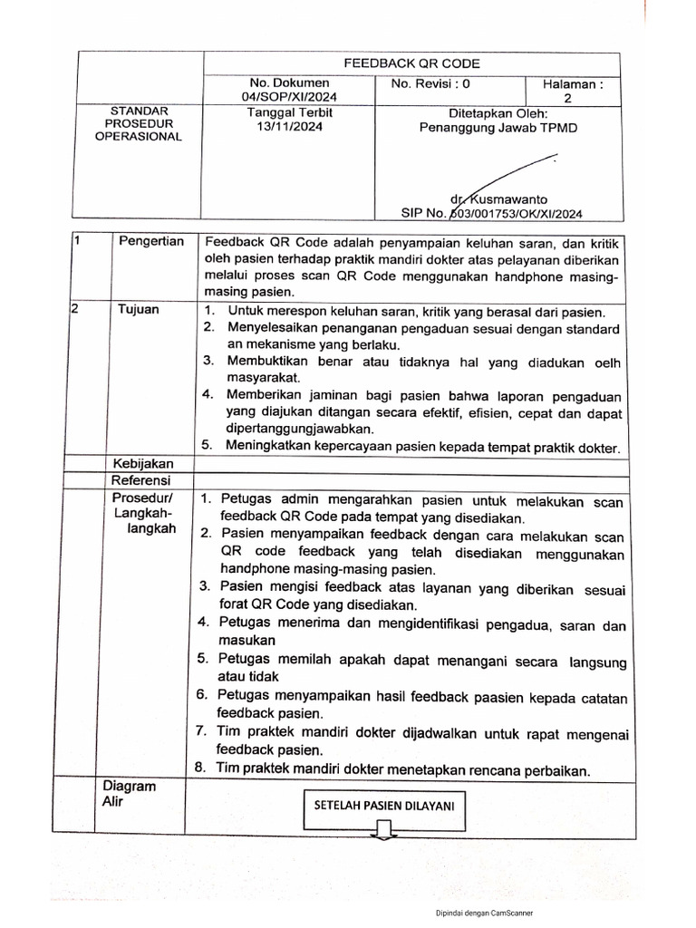 SOP Feedback QR Code | PDF