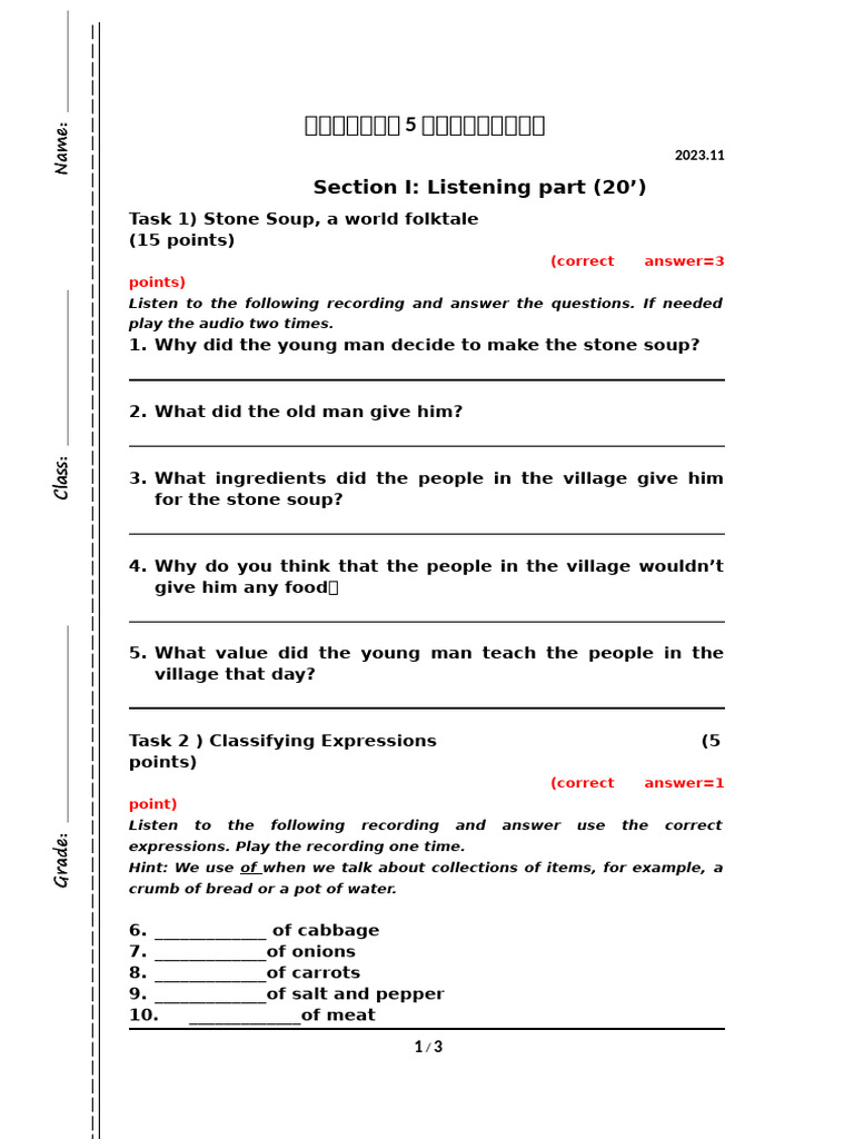 2023 Fall Midterm 5th 2 | PDF | Influenza | Diseases And Disorders