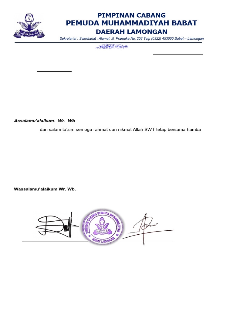 23 - Surat Rekomendasi Surya Indah PCPM BABAT | PDF