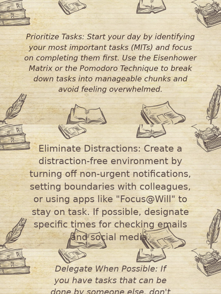 Productivity Tips: Task Management Guide | PDF