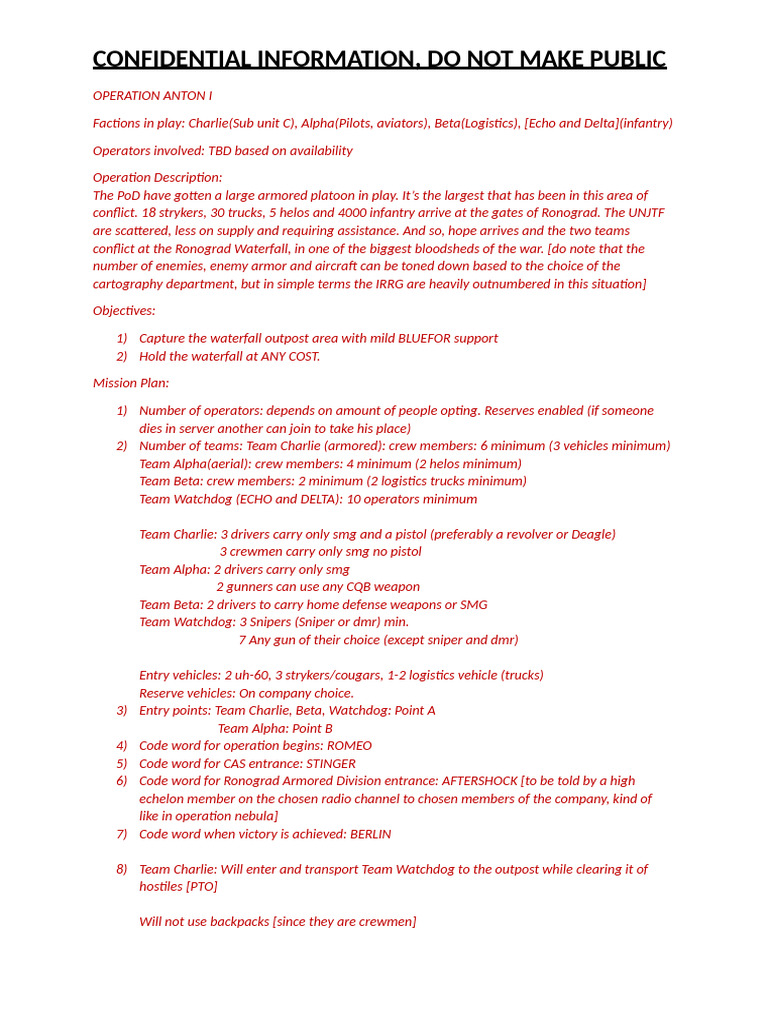 Operation Anton I | PDF | Military