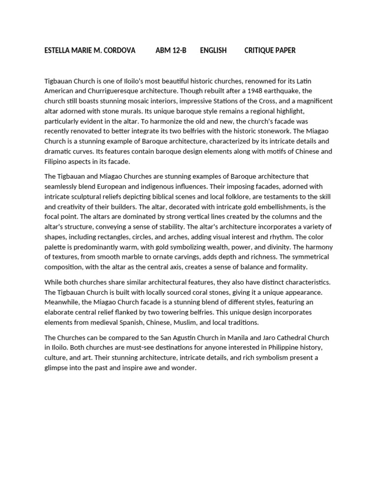 Cordova Critique Eng | PDF | Baroque | Church (Building)