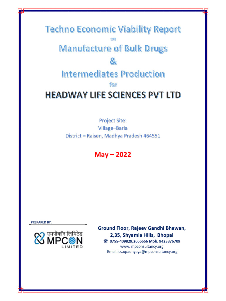 TEV Report for Pharma Loan Approval | PDF | Water | Investing