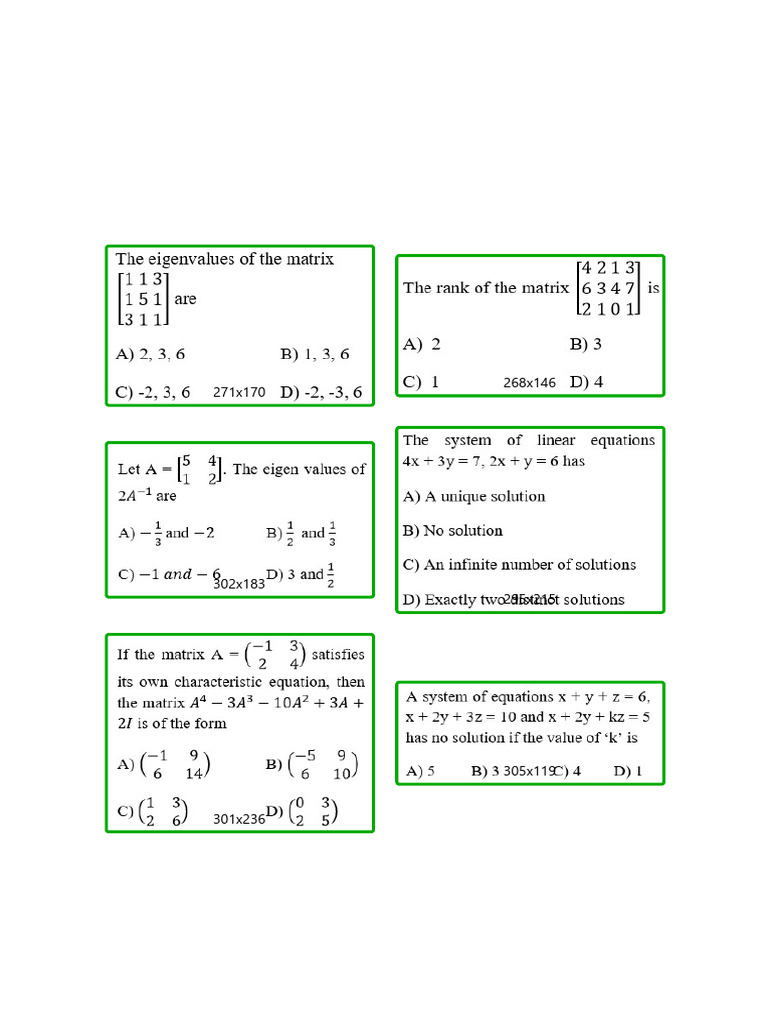 Maths Matrix | PDF