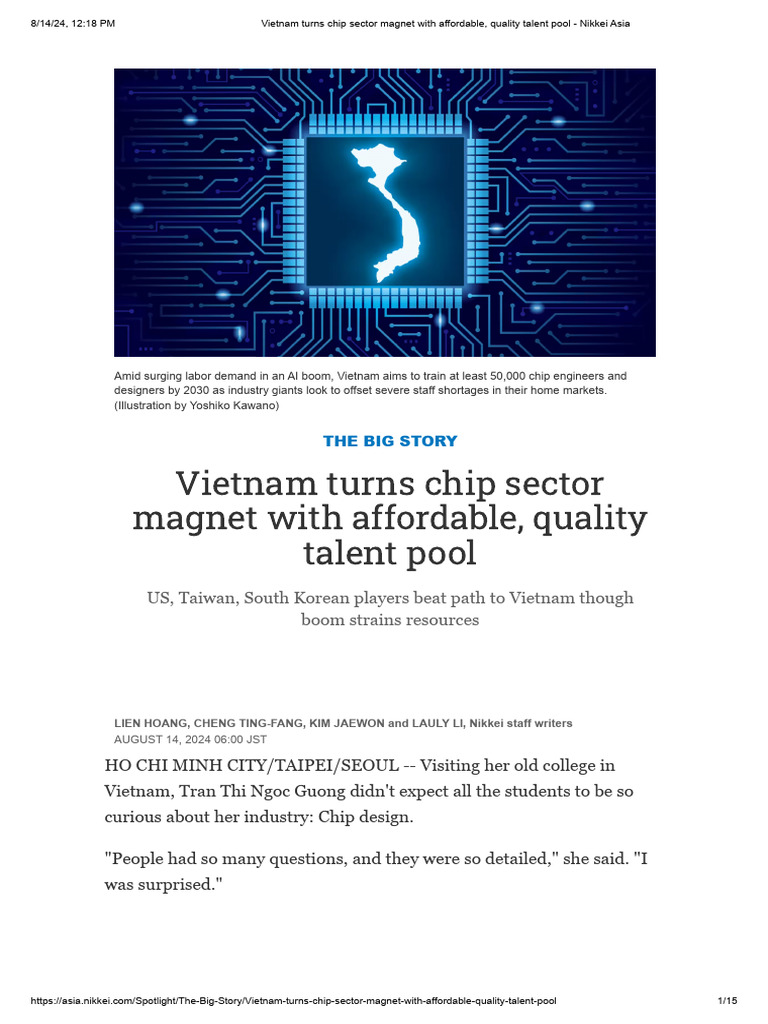 Vietnam Turns Chip Sector Magnet With Affordable, Quality Talent Pool ...