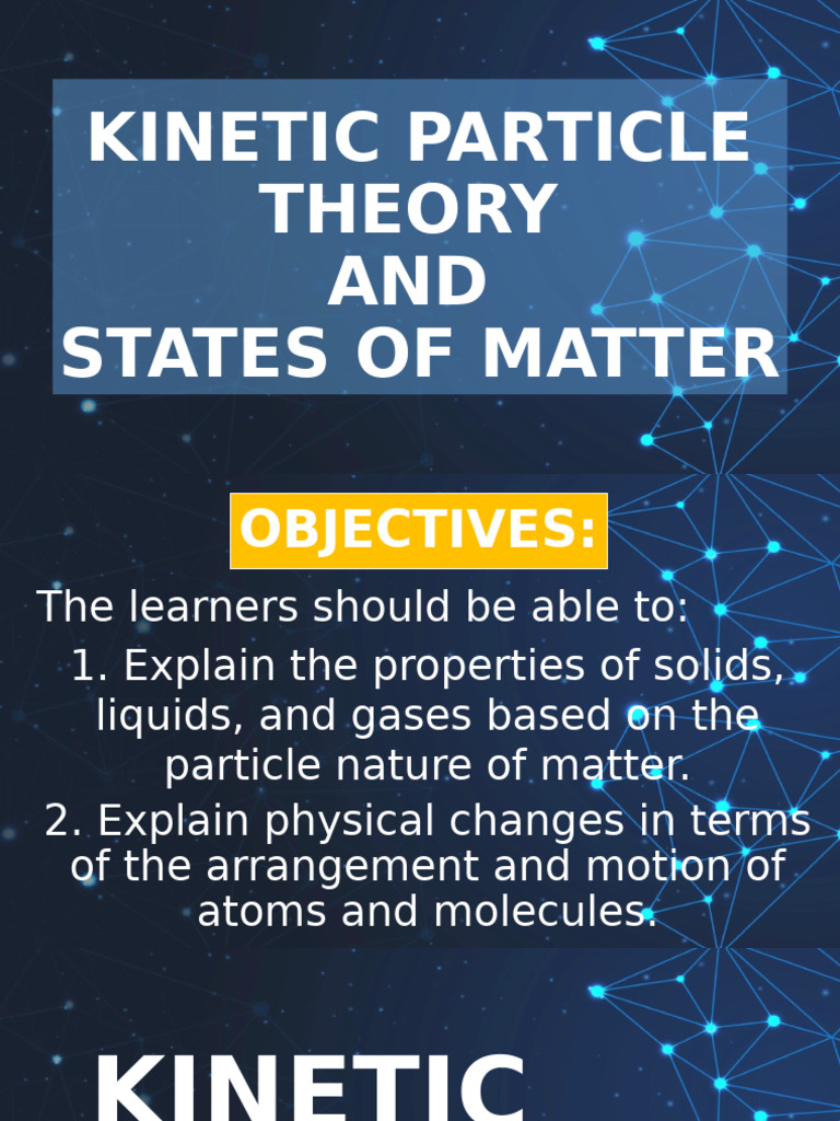 Kinetic Particle Theory | PDF