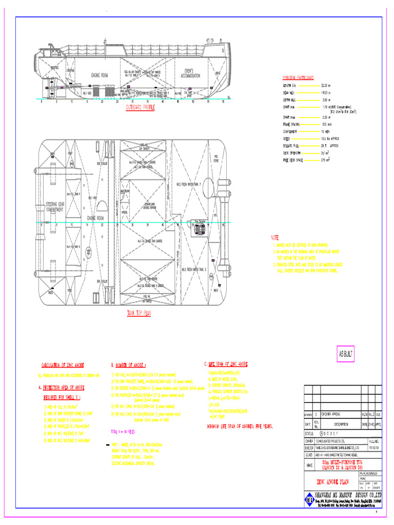 Zinc Anode Plan-As Built | PDF