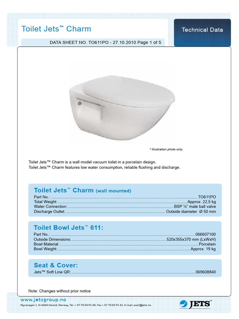 TO611PO Toilet Jets 611 - ENG | PDF | Manufactured Goods | Equipment