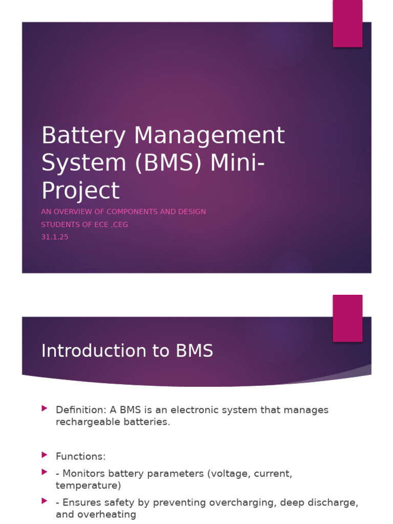 BMS Mini Project | PDF