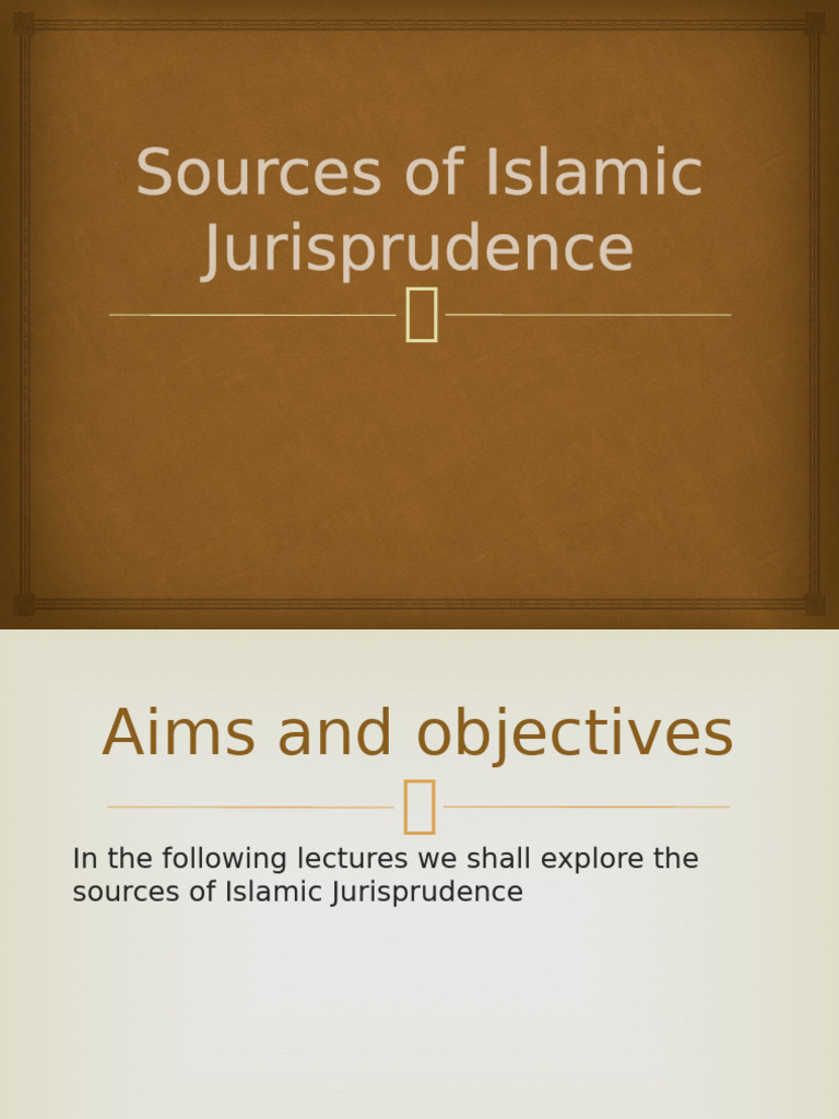 Sources of Islamic Jurisprudence | PDF | Quran | Islam