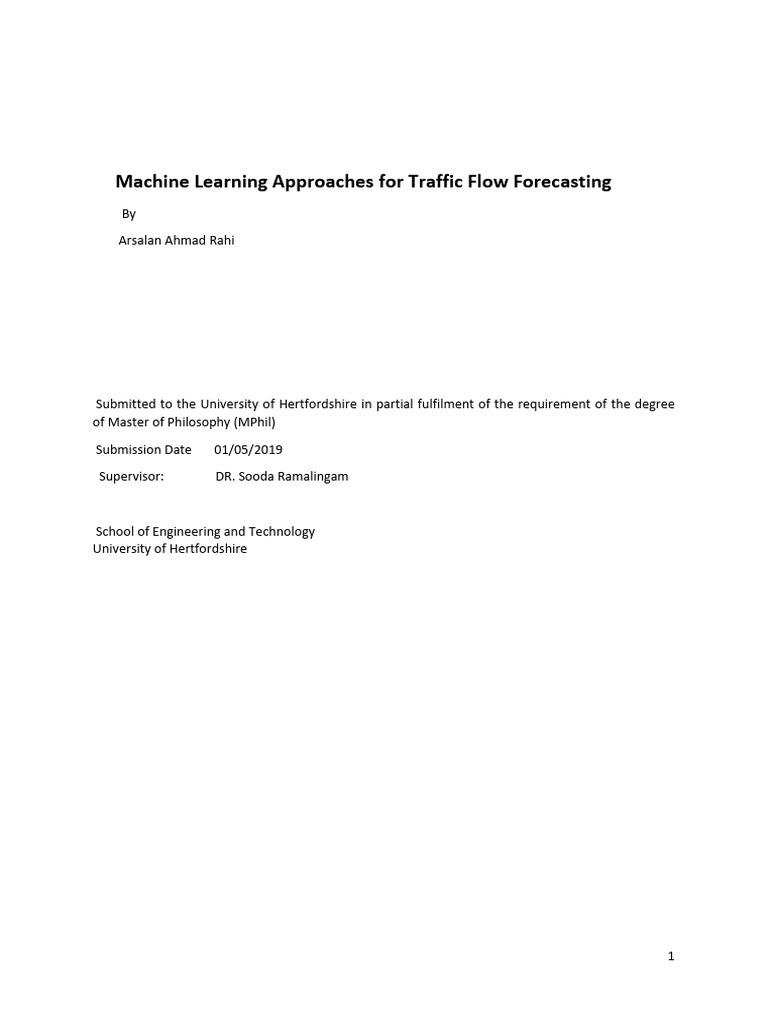 Traffic Flow Prediction | PDF | Machine Learning | Deep Learning