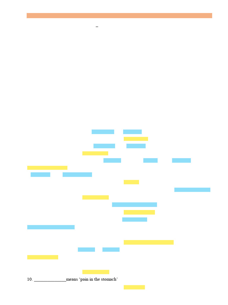 Unit 5- Word parts & terms | PDF | Pancreas | Medical Specialties