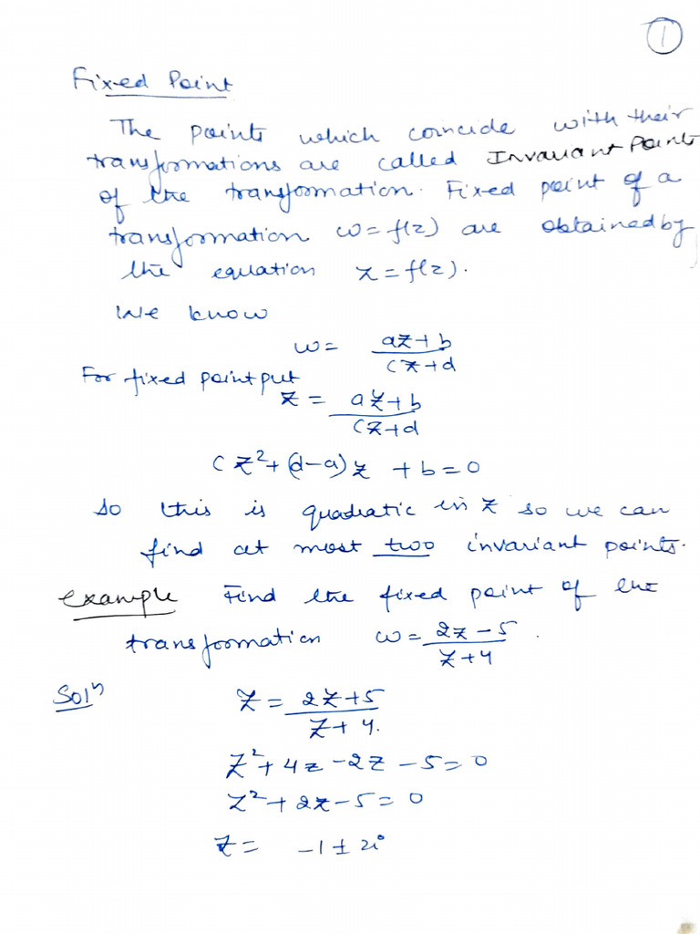 Fixed Points in Transformation Theory | PDF