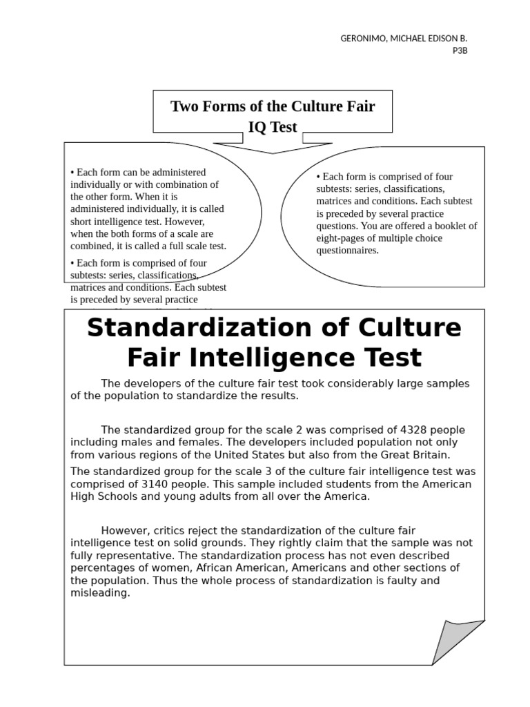 Culture Fair Intelligence Test | PDF | Intelligence Quotient | Learning