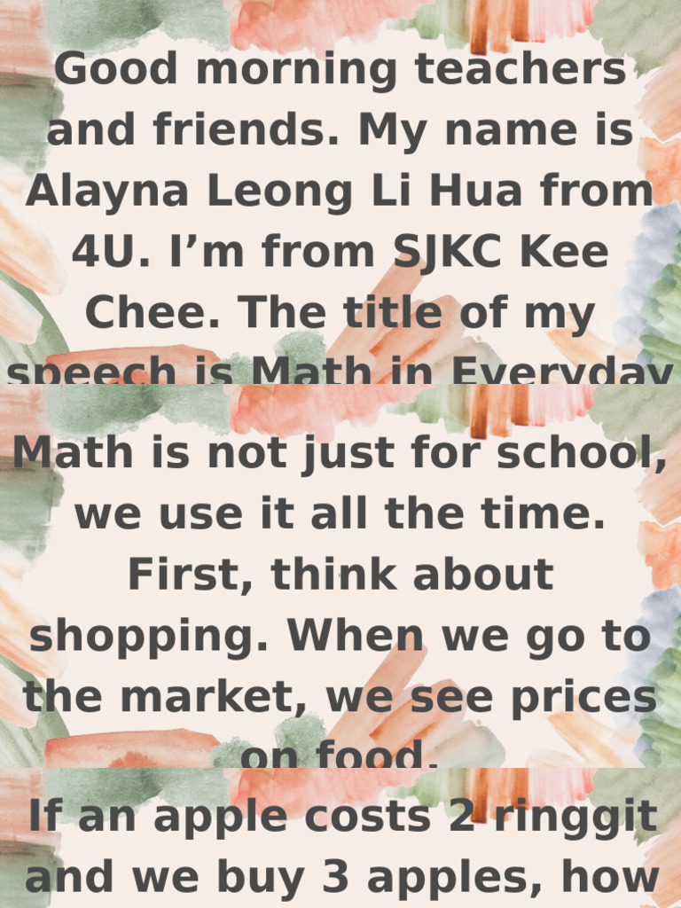 Math in Everyday Life | PDF