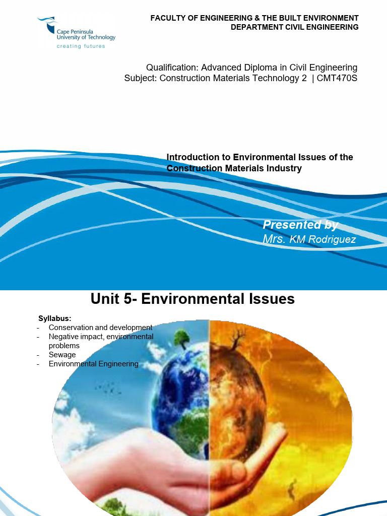 Environmental Issues in Construction Materials | PDF | Climate Change ...