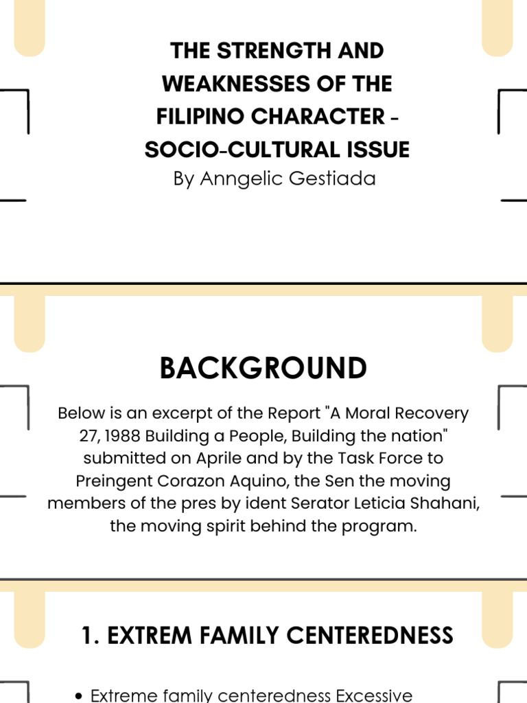 Strengths and Weaknesses of Filipino Character | PDF