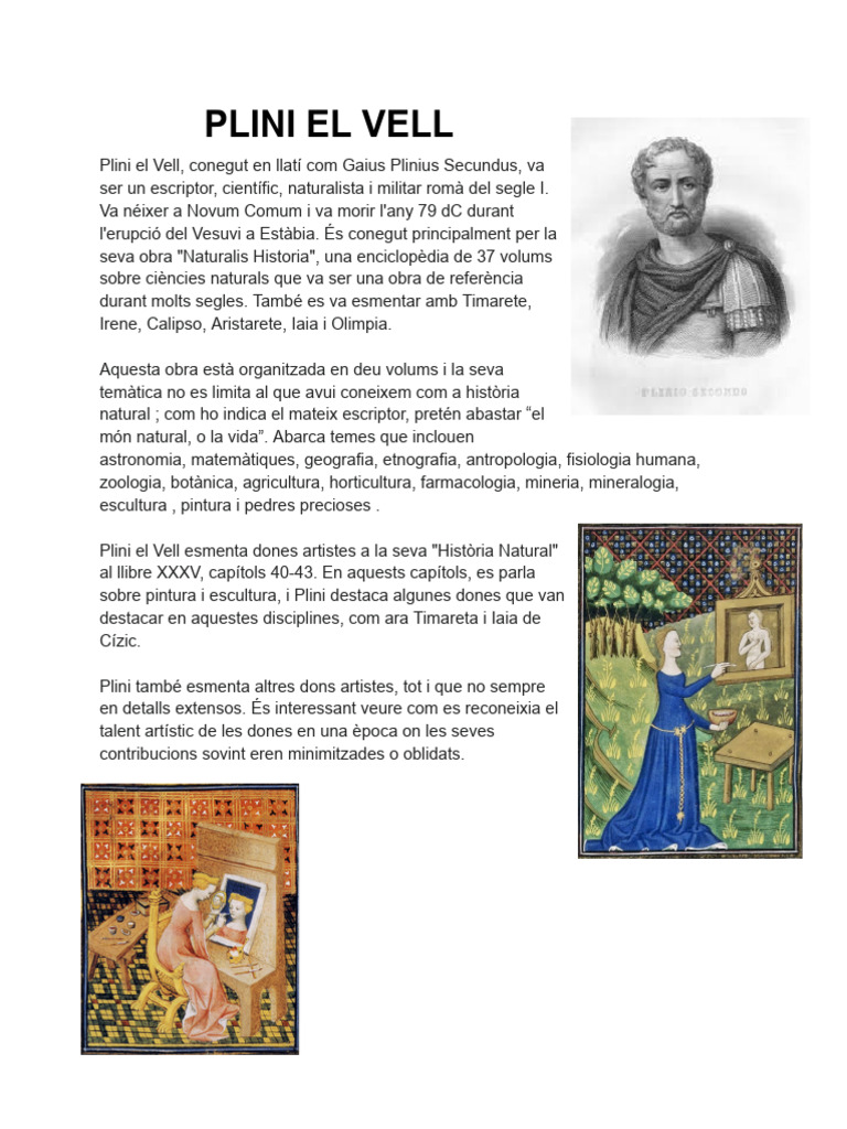 PLINI EL VELL - Biel M | PDF