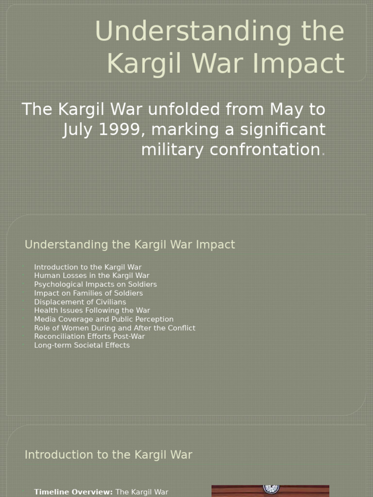 Understanding The Kargil War Impact | PDF | Stress (Biology) | Human Diseases And Disorders