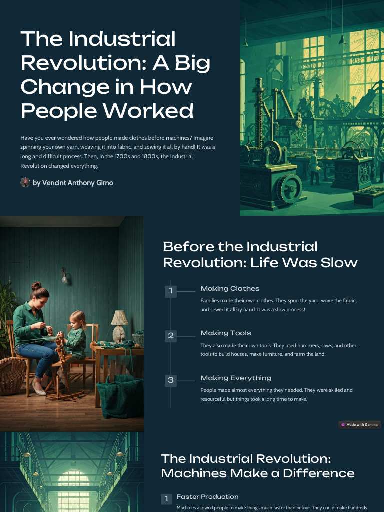 Merged The Industrial Revolution A Big Change in How People Worked ...