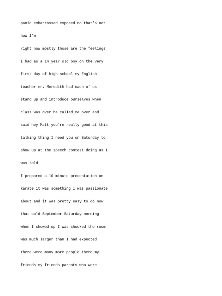 Speaking Up Without Freaking Out Matt Abrahams TEDxPaloAlto | PDF