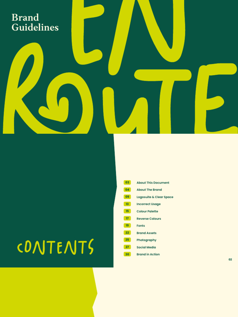 En Route - Brand Guidelines | PDF | Logos | Typefaces