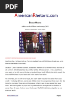 George W. Bush - 911 Address To The Nation | PDF | September 11 Attacks