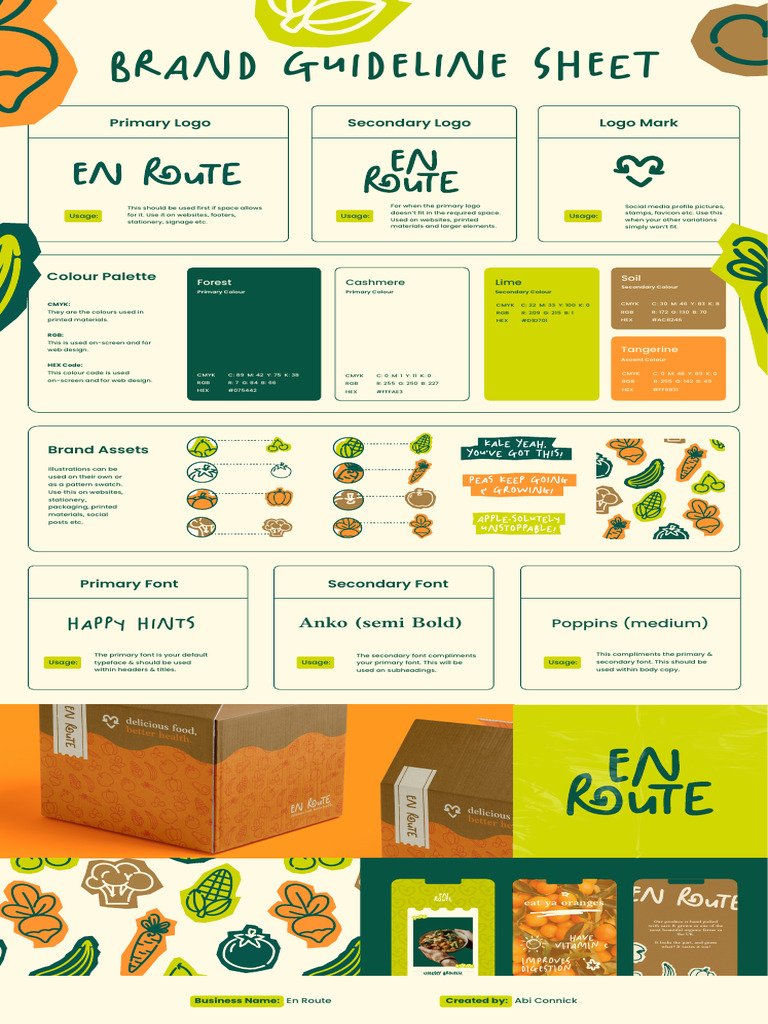 En Route - Brand Guideline Sheet | PDF | Typefaces | Typography