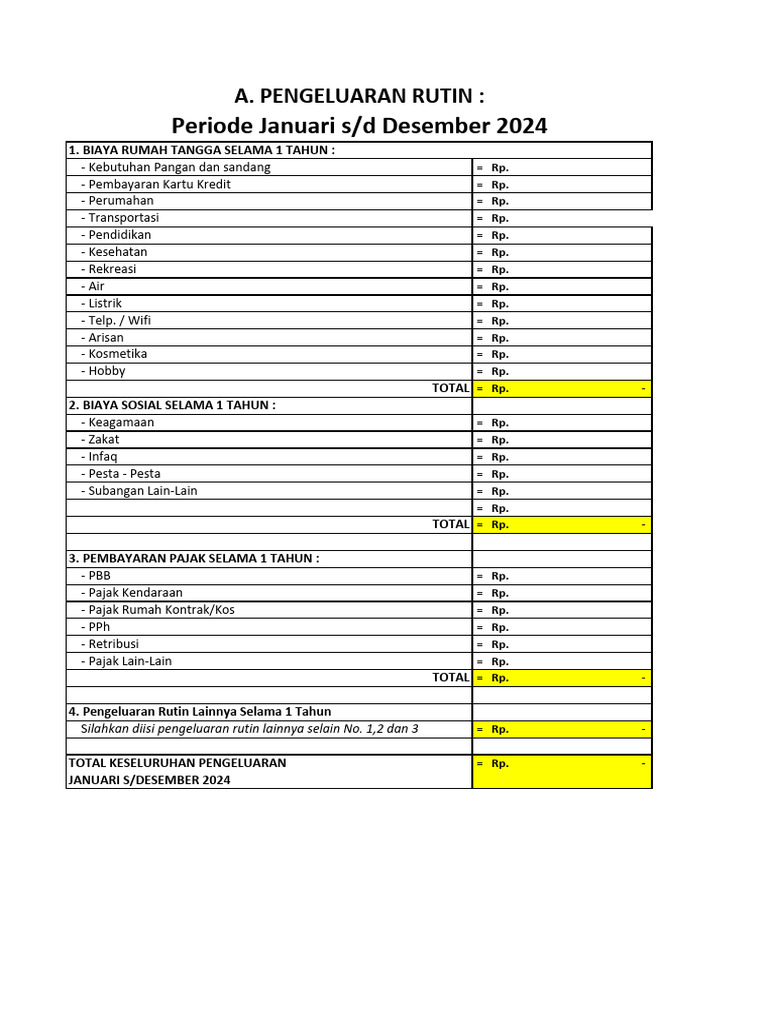 Format Manual LHKPN 2024 | PDF