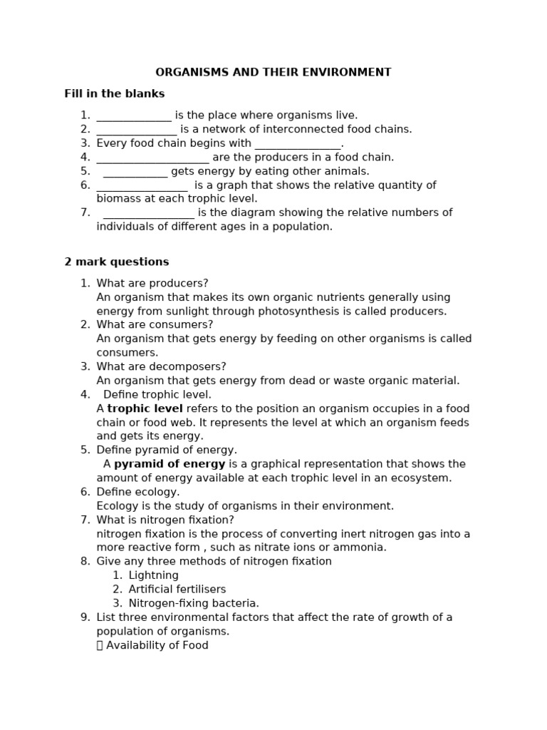 Organisms and Ecosystem Dynamics | PDF | Food Web | Foods