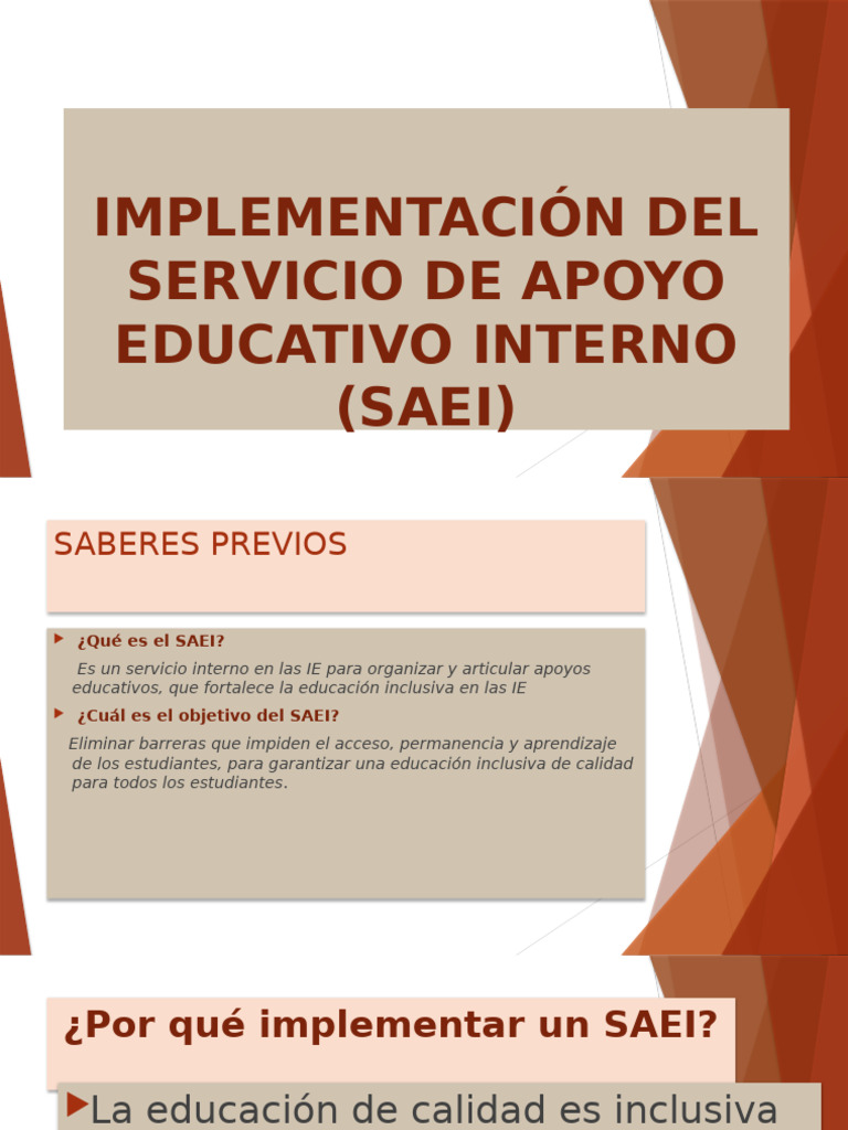 Presentación SAEI 2025 | PDF | Maestros | Enseñando