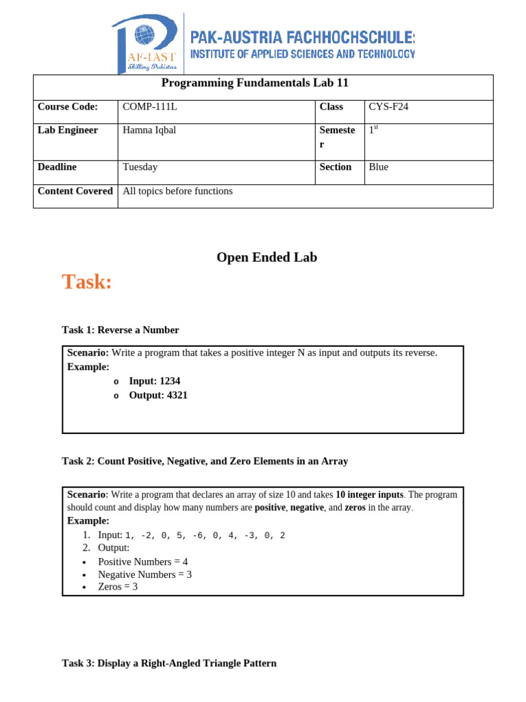 PF Lab 11 Open Ended Lab-1 | PDF