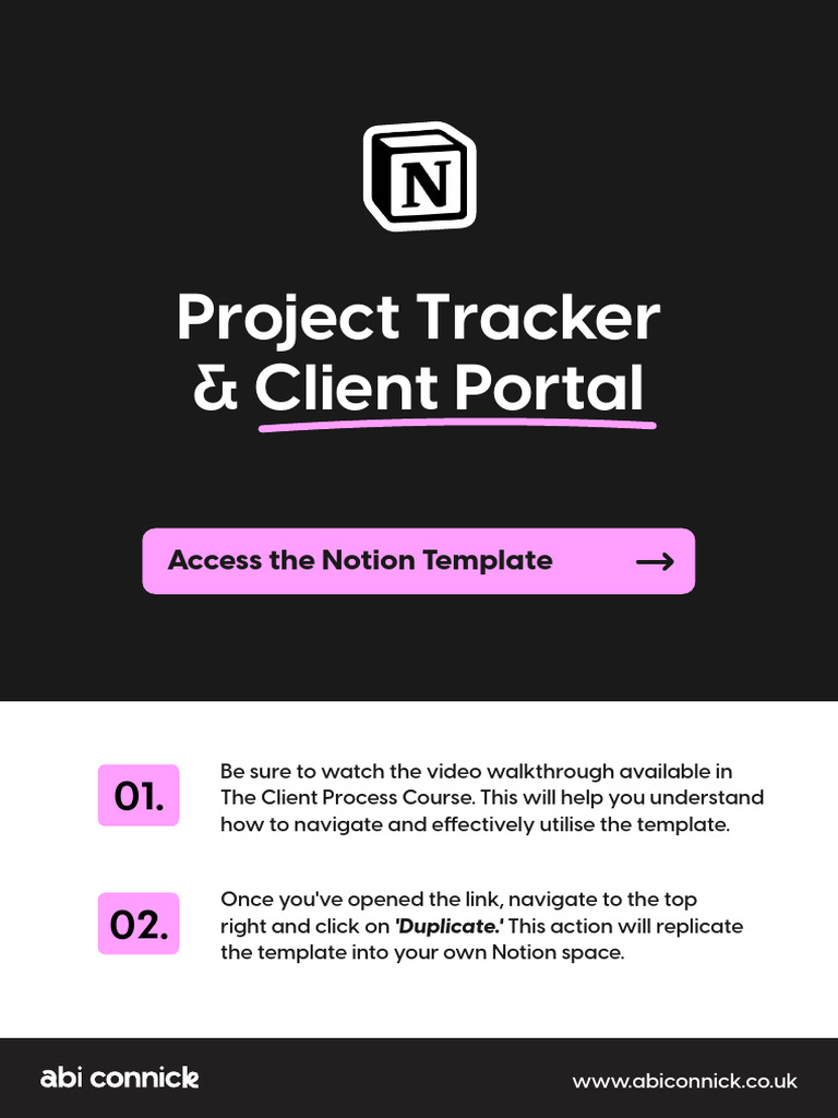 Project Tracker & Client Portal Template | PDF