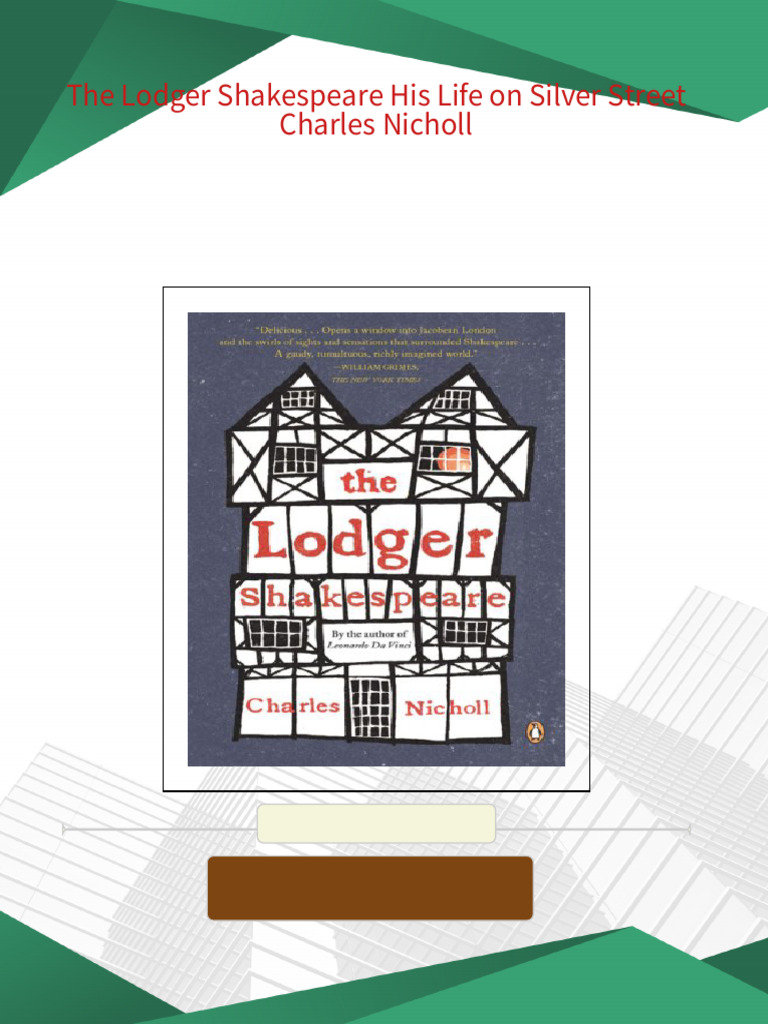 The Lodger Shakespeare His Life On Silver Street Charles Nicholl | PDF ...