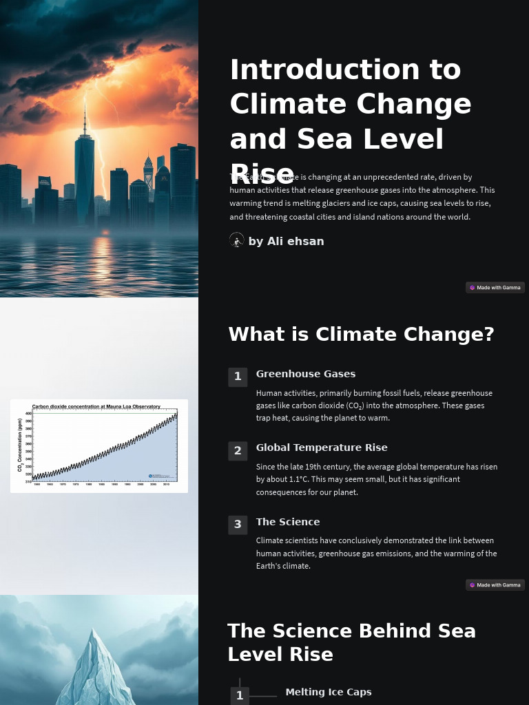 Introduction To Climate Change and Sea Level Rise | PDF | Climate ...