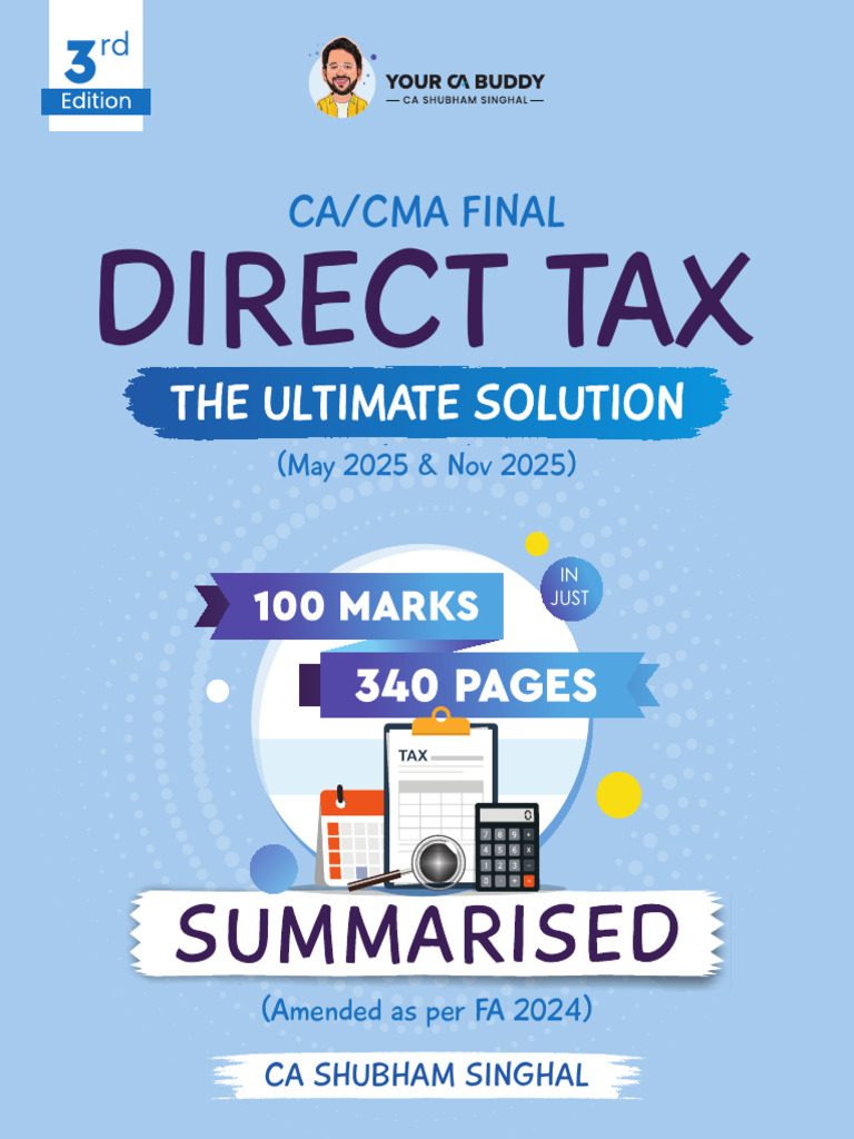 Shubham Singhal DT Book Edition 3.3 Summary Notes | PDF | Capital Gains ...