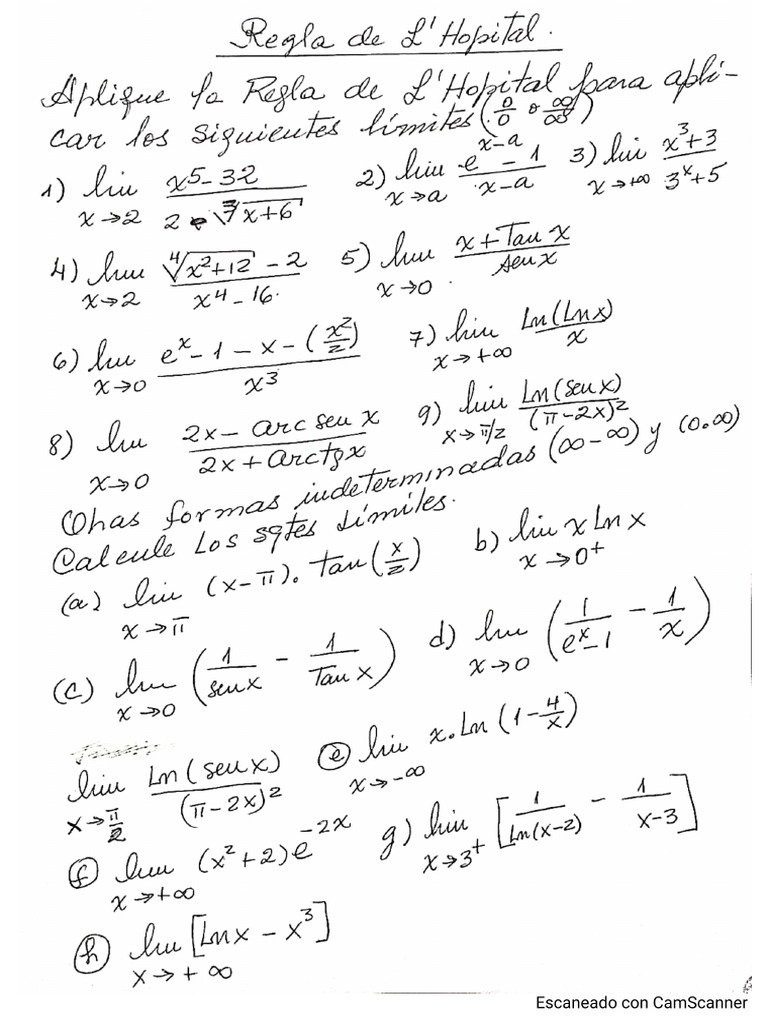 La Regla de LHopital | PDF