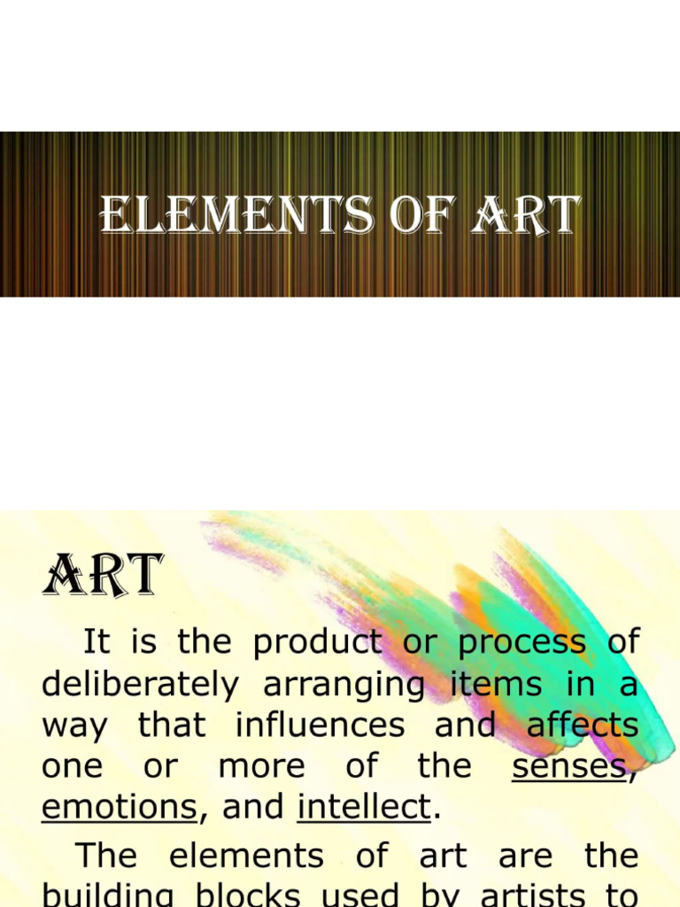 Lesson 2a Elements of Arts | PDF