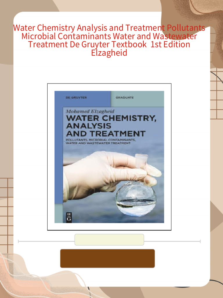 Water Chemistry Analysis and Treatment Pollutants Microbial Contaminants Water and Wastewater ...