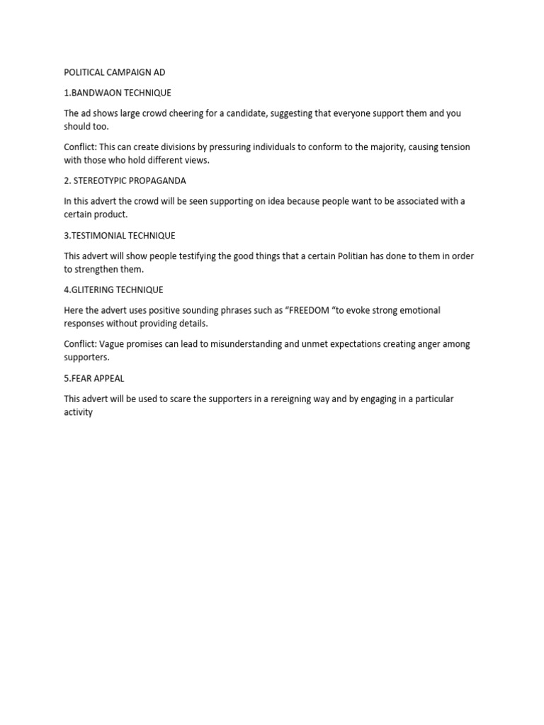 Political Campaign Ad | PDF