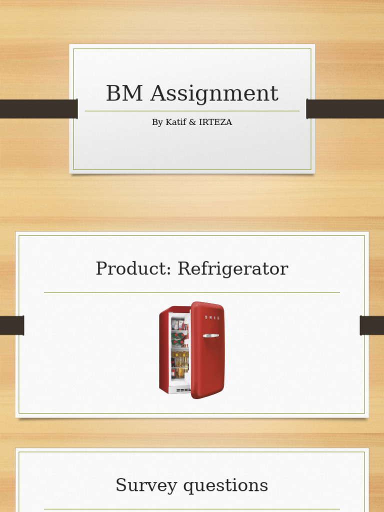 BM Refrigerator Assignment | PDF | Refrigerator