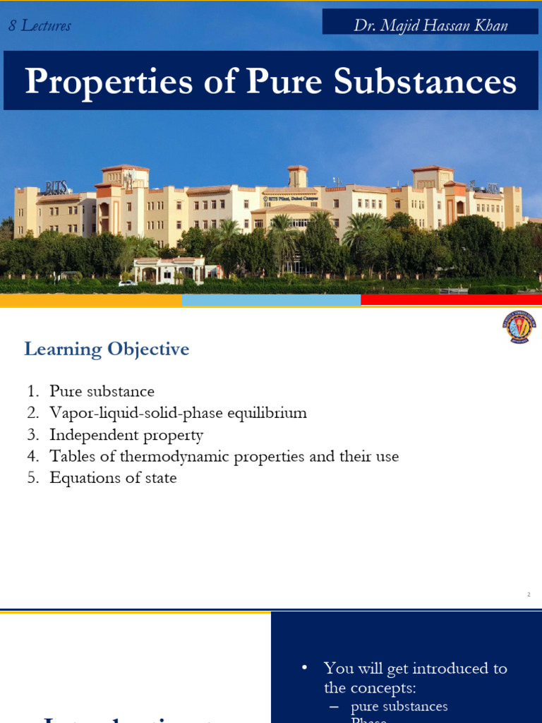 Properties of Pure Substances Explained | PDF | Phase (Matter) | Liquids