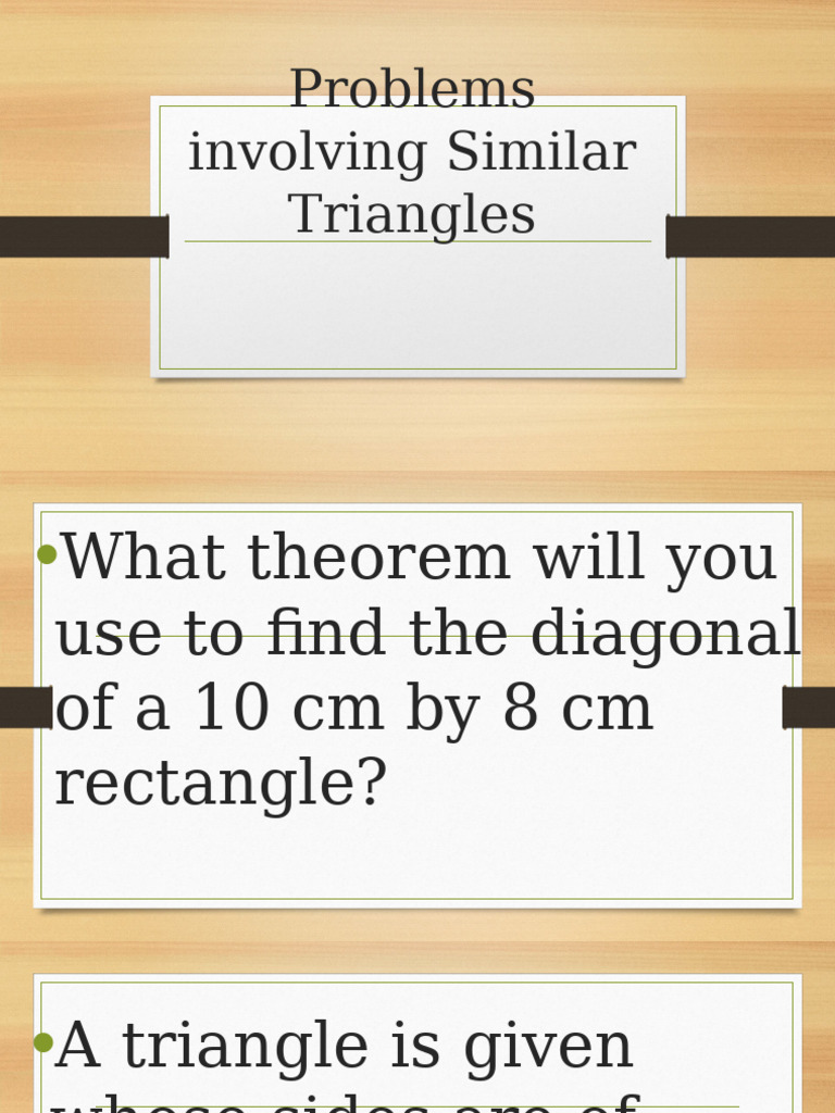 Problems Involving Similarity | PDF