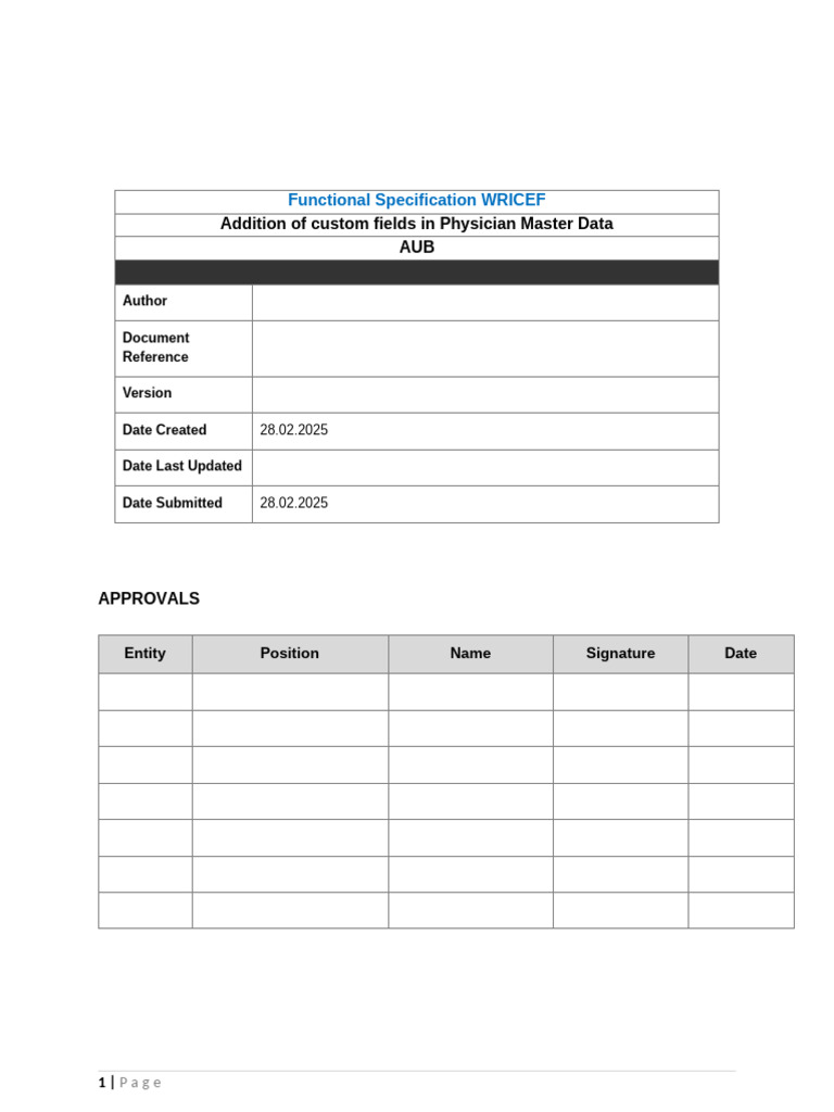 AUBMC - ISHRCM092 - Task2948 - Addition of Custom Fields in The Physician Master | PDF ...