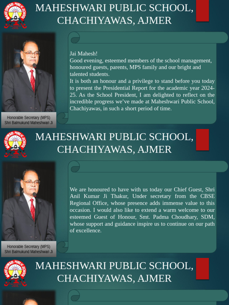 MPS 2024-25 Presidential Report | PDF