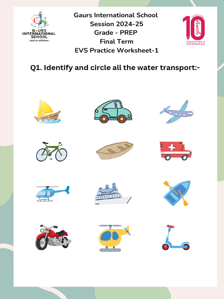 EVS Practice Worksheet-1 - 20250205 - 092441 - 0000 | PDF