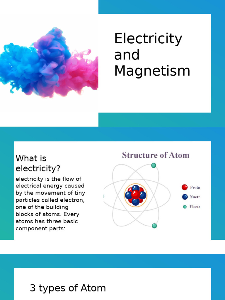 Electricity and Magnetism | PDF | Electricity | Atoms
