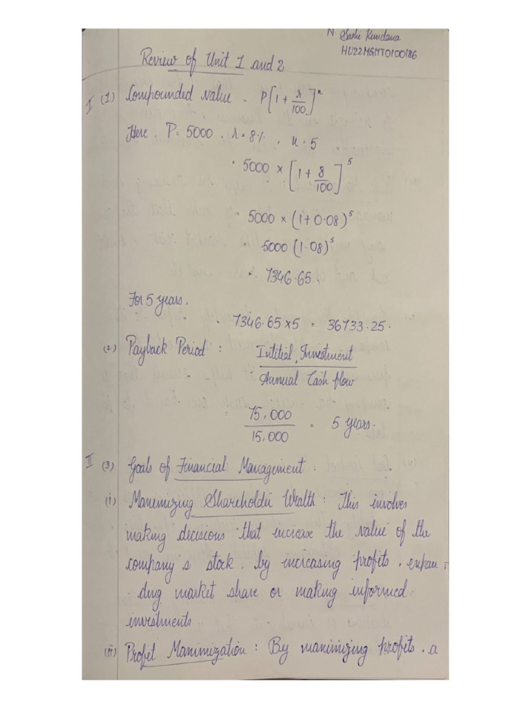 Financial Management Review Qs | PDF
