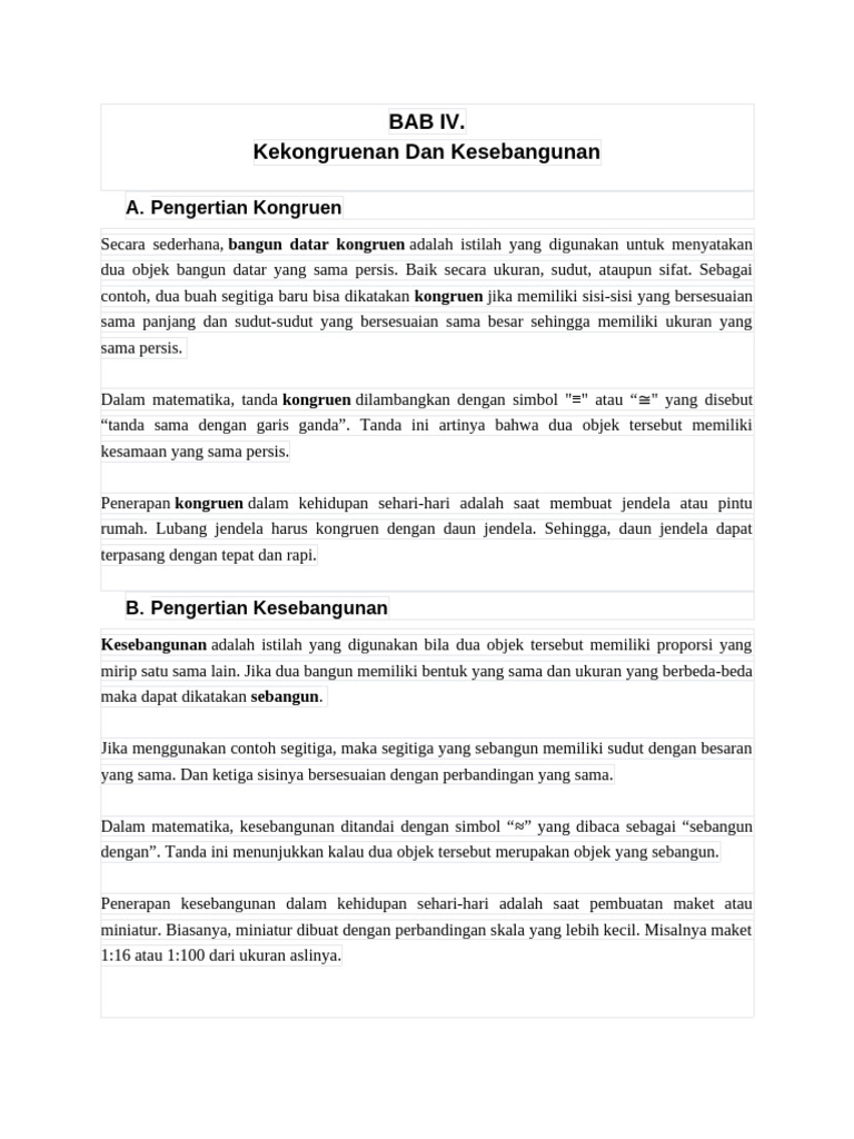 Kekongruenan Dan Kesebangunan | PDF
